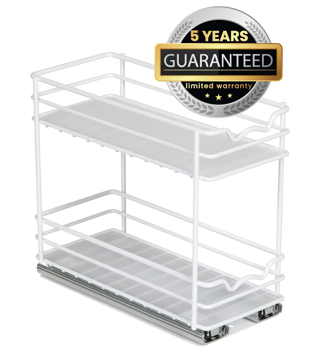 HOLDN’ STORAGE Pull Out Spice Rack Organizer for Cabinet, Heavy Duty-5 Year Limited Warranty- Slide Out Spice Rack 4.5" W -Fits Spices, Sauces, Cans etc. Requires at least 4.9” Cabinet Opening