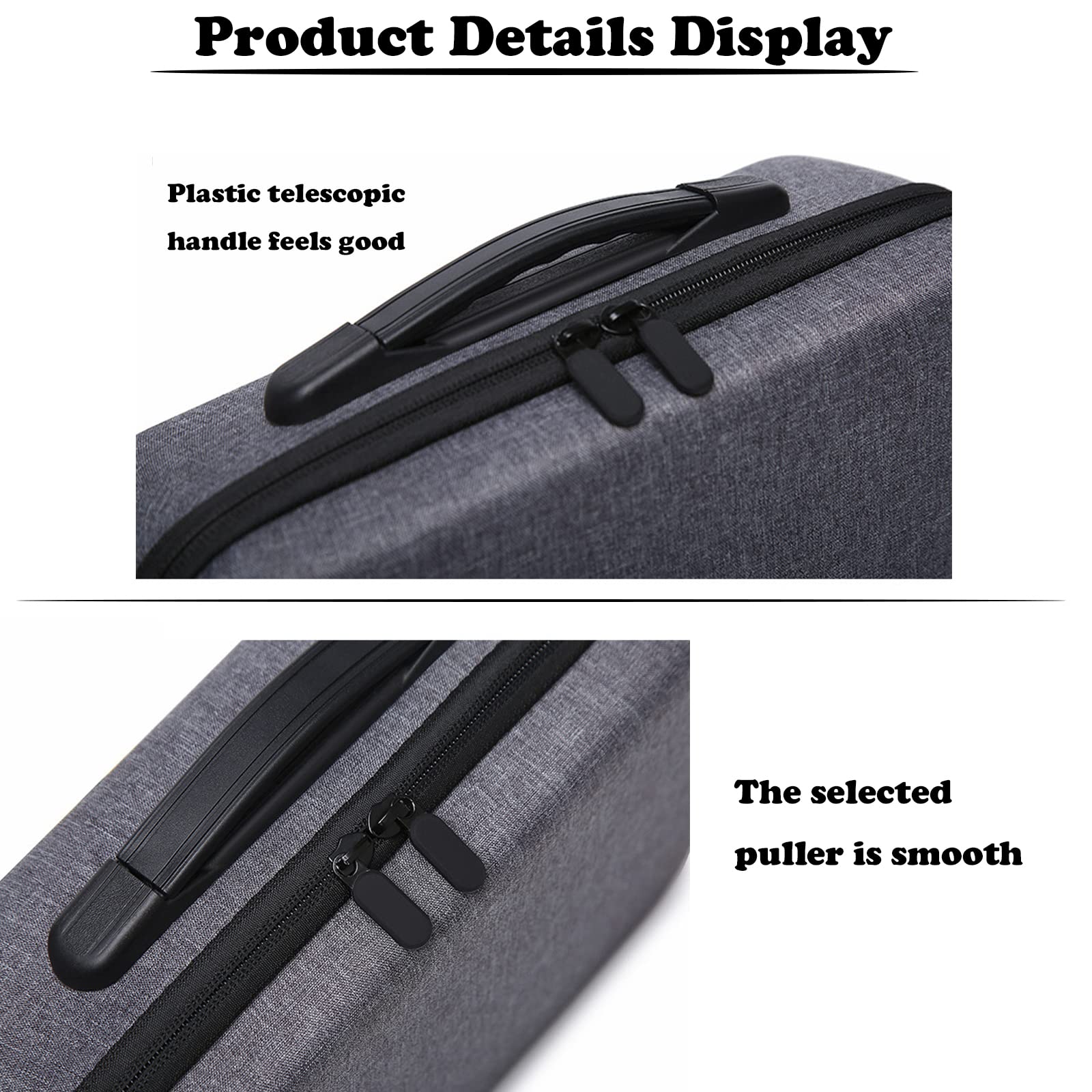 Hard Carrying Case for Oculus Quest 2 All-in-One VR Gaming Headset and Touch Controllers, Portable Travel Cover Storage Bag - Black