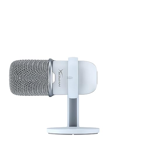 HyperX SoloCast β USB Condenser Gaming Microphone, for PC, PS5, PS4, and Mac, Tap-to-Mute Sensor, Cardioid Polar Pattern, Great for Streaming, Podcasts, Twitch, YouTube, Discord - White