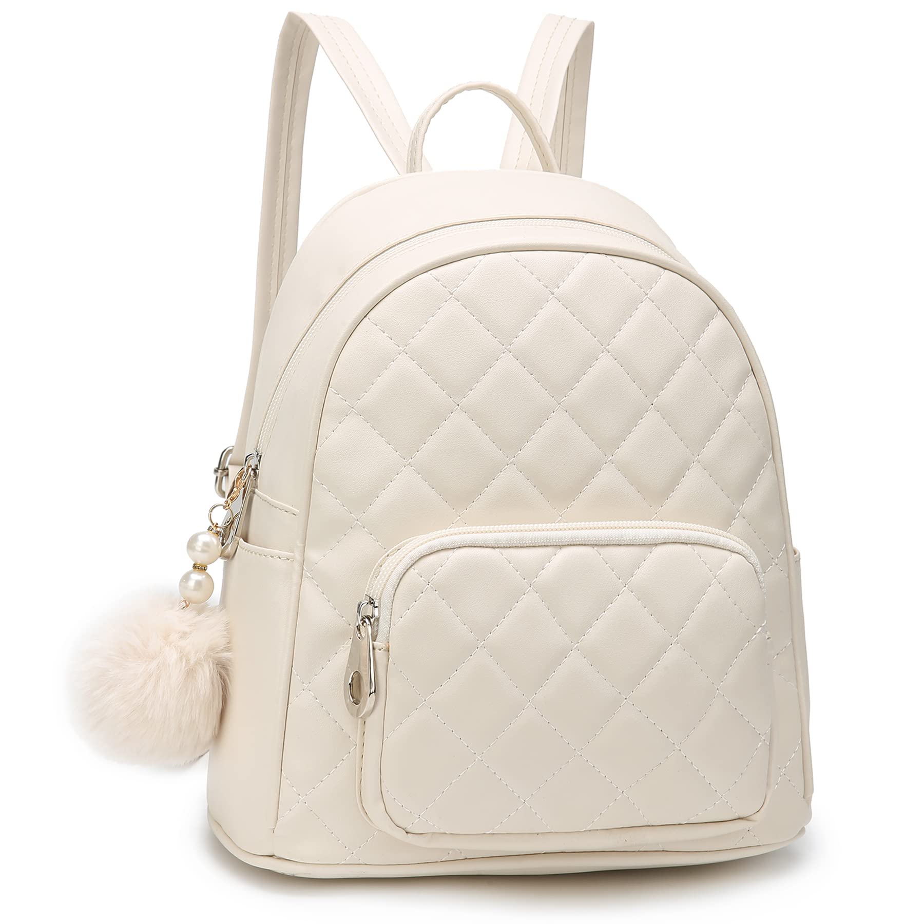 IHAYNER Women Mini Backpack Purse for Girl Quilted Embroidery Backpack PU Leather Fashion Bags