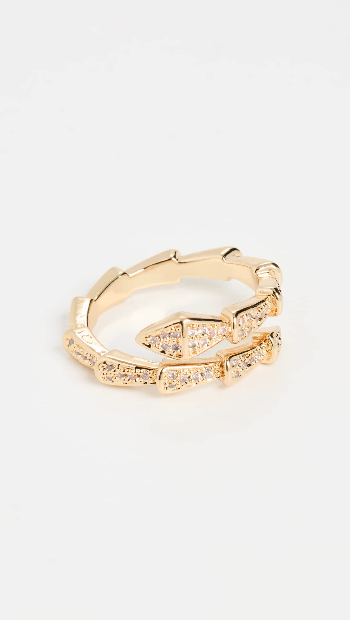 Jules Smith Women's Crystal Swirl Ring, Gold, 8