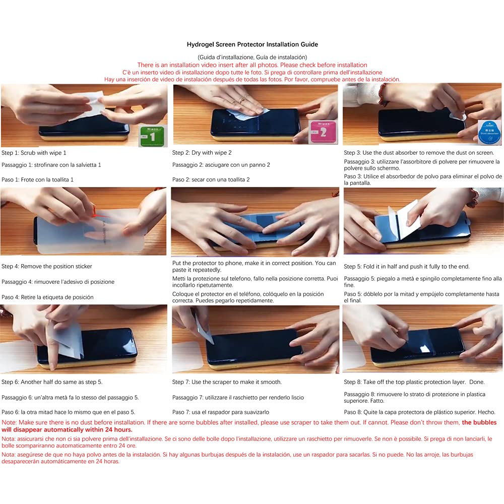 Iiseon High Sensitivity Hydrogel Protective Film for Motorola Moto G Stylus 5G 2022 6.8", 2 Pieces Transparent Soft TPU Screen Protectors (NOT Tempered Glass) [Full Coverage] [Clear HD]