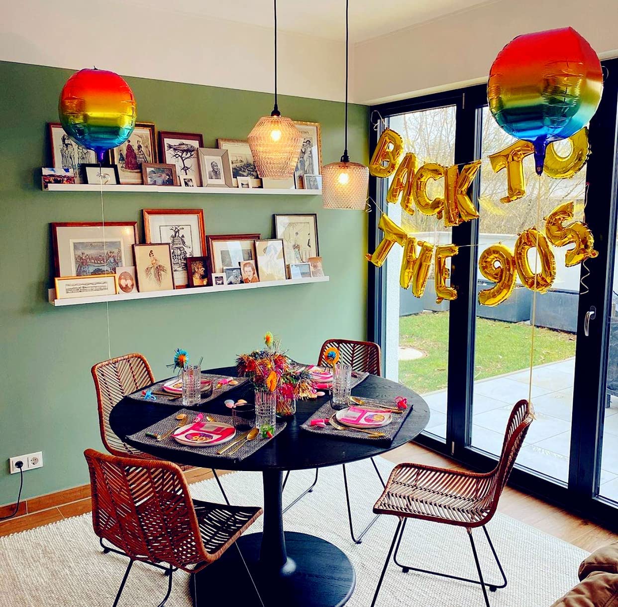 JeVenis Back to the 90s Birthday Party Balloon Banner, 90s Themed Decorations, 1 Count