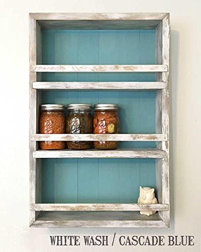 Mansfield Cabinet No. 102 - Solid Wood Spice Rack Cabinet White/Black