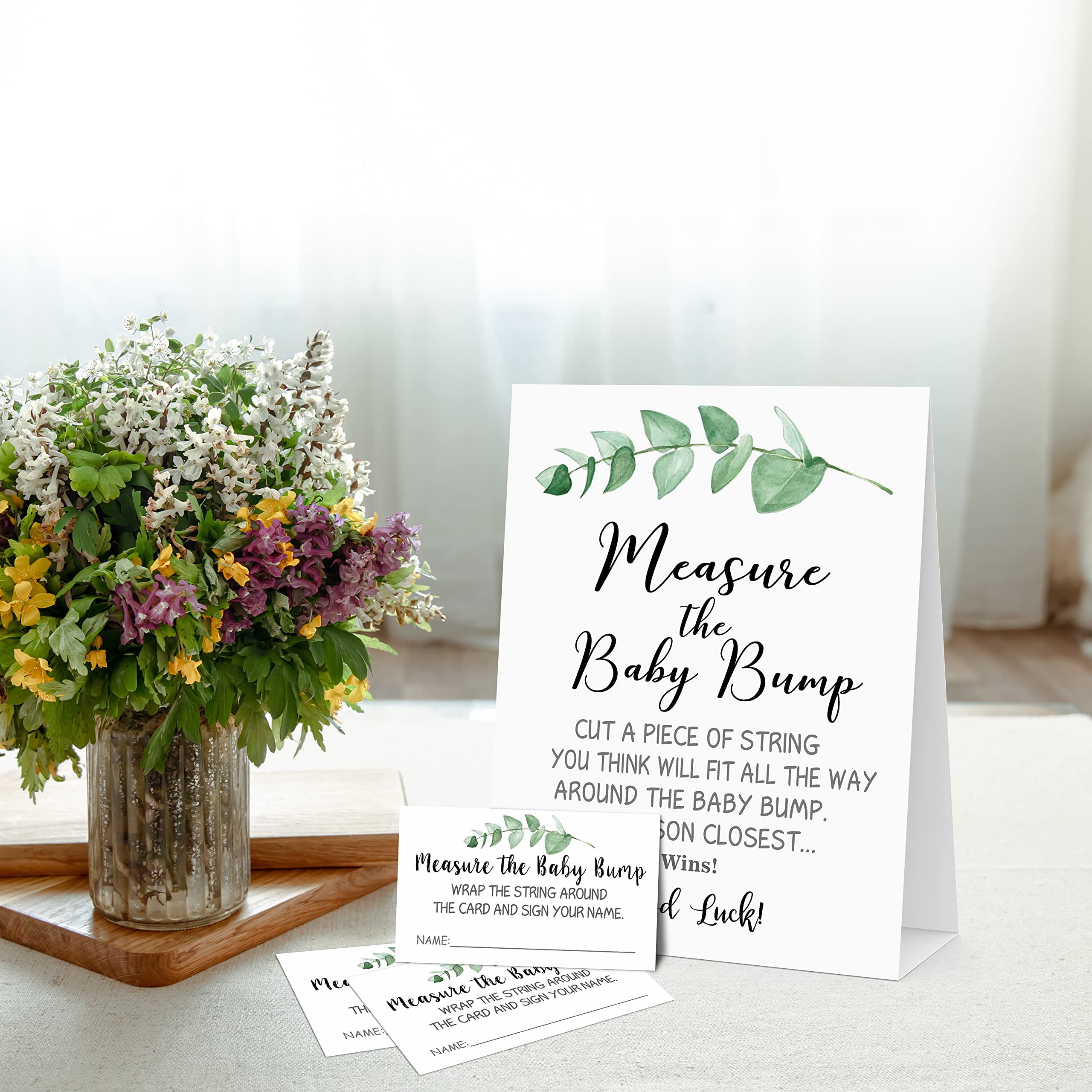 mermermu Eucalyptus Theme 1 Sign & 50 Guess Cards Kit