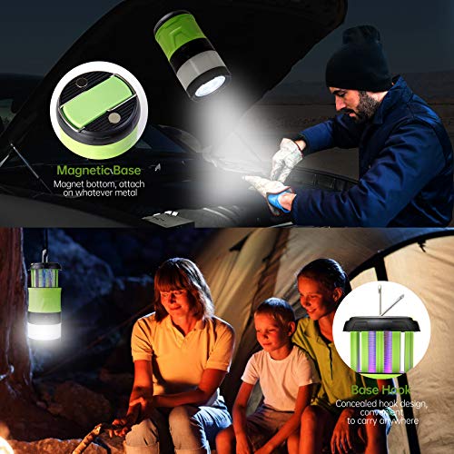 LED Camping Lantern & Bug Zapper & Flashlight 3-in-1, Rechargeable Mosquito Zapper, Portable Compact Camping Gear with Magnetic Base for Outdoors
