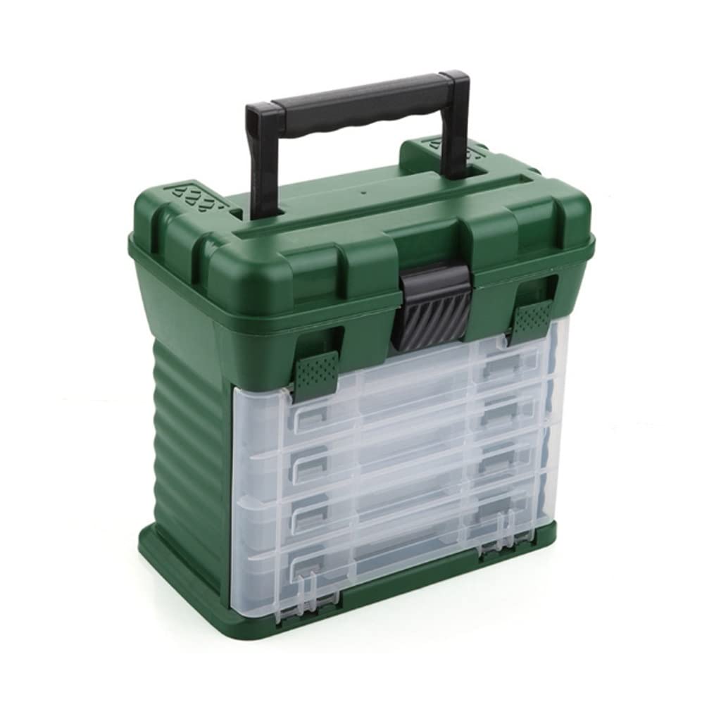 JKUYWX Big Fishing Plastic Tackle Box 6 Layer PP+ABS Handle Wateproof Gear Storage Lure Carp Rock Fishing Accessories