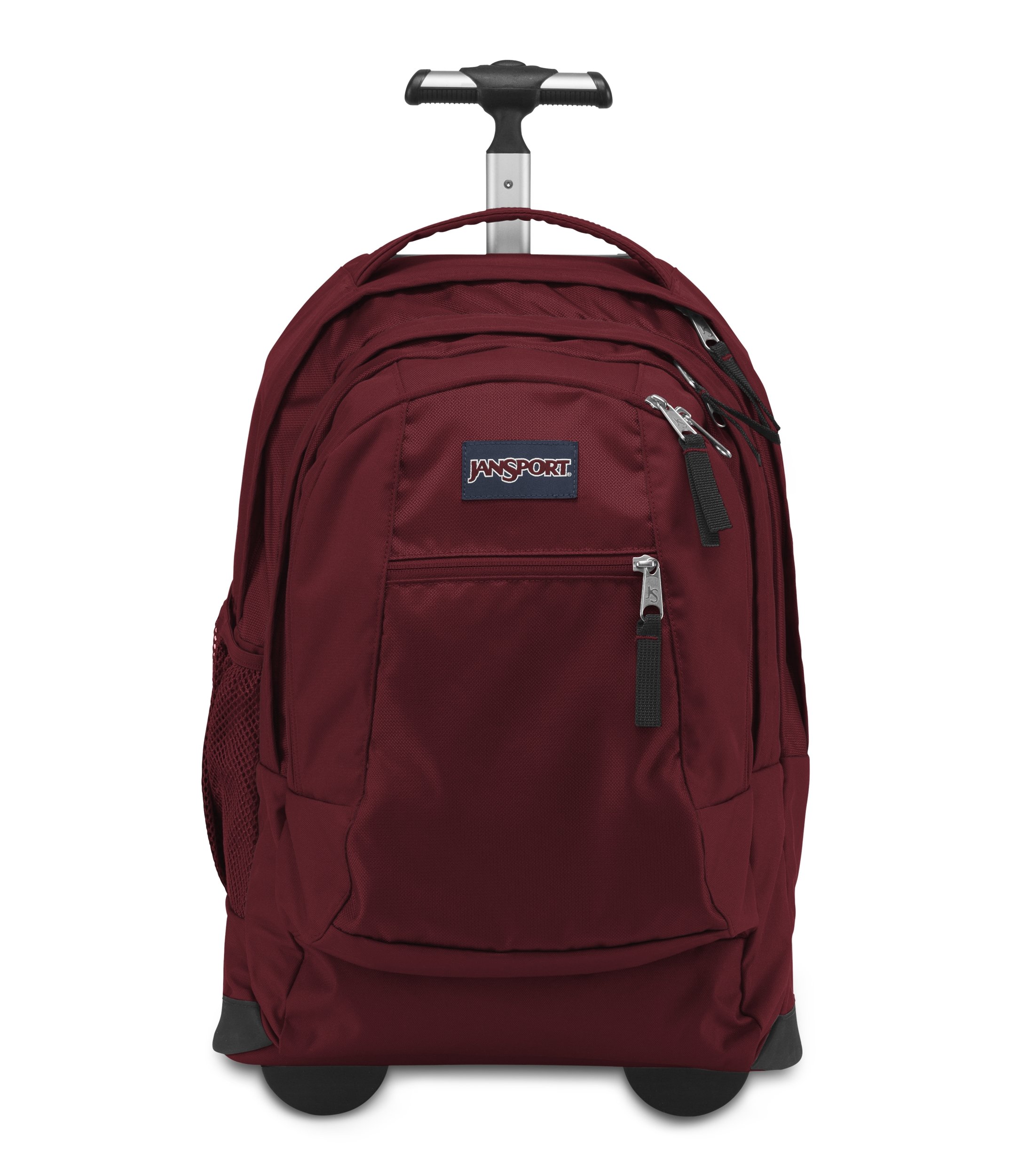 JanSport Driver 8 Rolling Backpack and Computer Bag, Viking Red - Durable Laptop Backpack with Wheels, Tuckaway Straps, 15-inch Laptop Sleeve - Premium Bag Rucksack