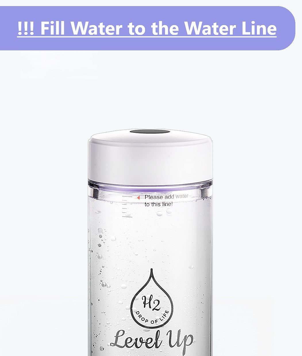 Level Up Way - Premium Hydrogen Water Bottle Generator β Up to 4000 PPB β SPE PEM Dupont US - Healthy Life