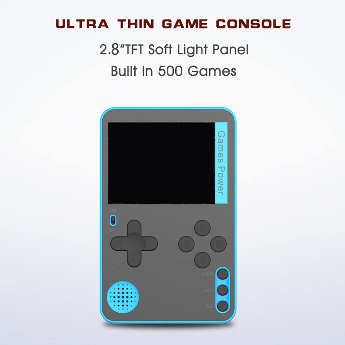 Handheld Retro Video Game Console Gameboy Built-in 500 Classic Games (Blue)