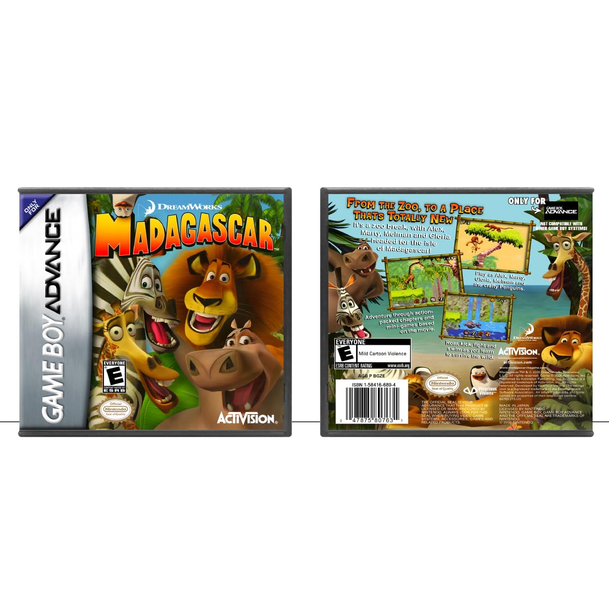 Madagascar | (GBA) Game Boy Advance - Game Case Only - No Game