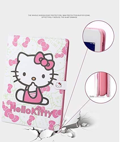 iPad Mini 6 Case 8.3 Inch 2021 iPad Mini 6th Generation Case, Hello Kitty Design Folio Style PU Leather Hard Case for 2021 iPad Mini 8.3" 6th Gen A2567 A2568 A2569 Pink (Pink)