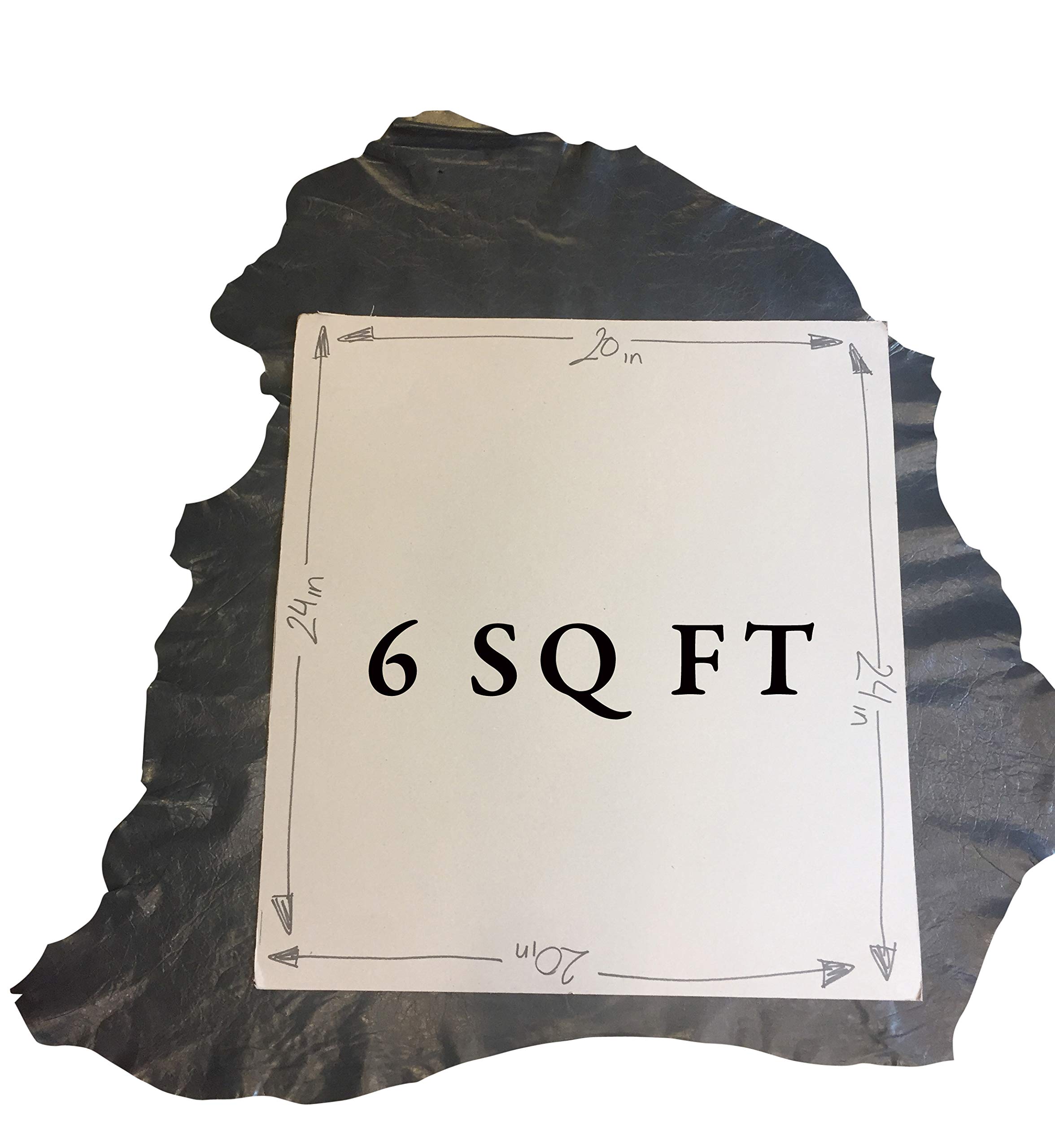 Genuine Leather Hide - Full Skin - Dark Grey Color - 7 sq ft - 2 oz. avg Thickness - Waxy Finish – Soft Lambskin Fabric – Upholstery Material – Craft DIY Supply - Leather Treasure Shop