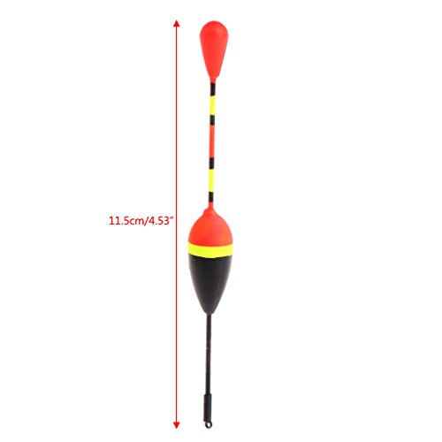 HELYZQ 10pcs Carp Fishing Floats Set Buoy Bobber Stick for Fish Tackle Vertical 8# 1.2g