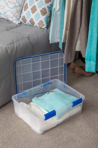 IRIS USA WSB-S/SD Combo WeatherShield 26.5 and 44 Quart Storage Box, Clear