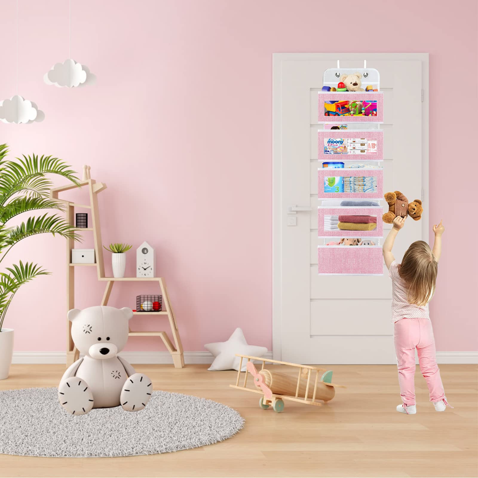 homyfort Over the Door Organizer, Hanging Baby Diaper Organizer for Nursery