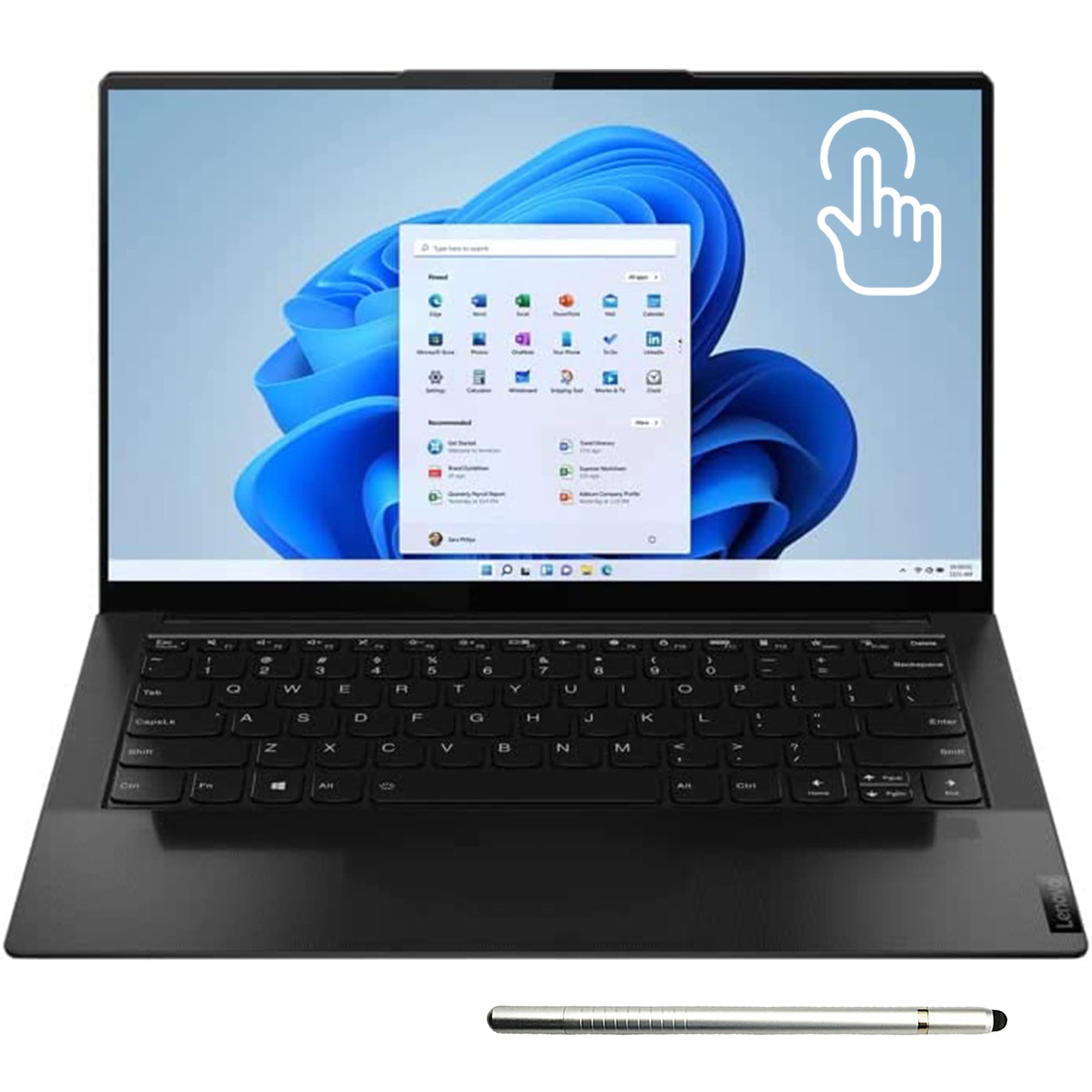 Lenovo 2022 IdeaPad Slim 9i 14" 4K(3840 x 2160) Touchscreen Laptop, 11th Gen Intel Core i7-1195G7, 16GB DDR4 RAM, 512GB SSD, Iris Xe Graphics, WiFi 6, Backlit KB, Stylus Pen, Windows 11 H, Black
