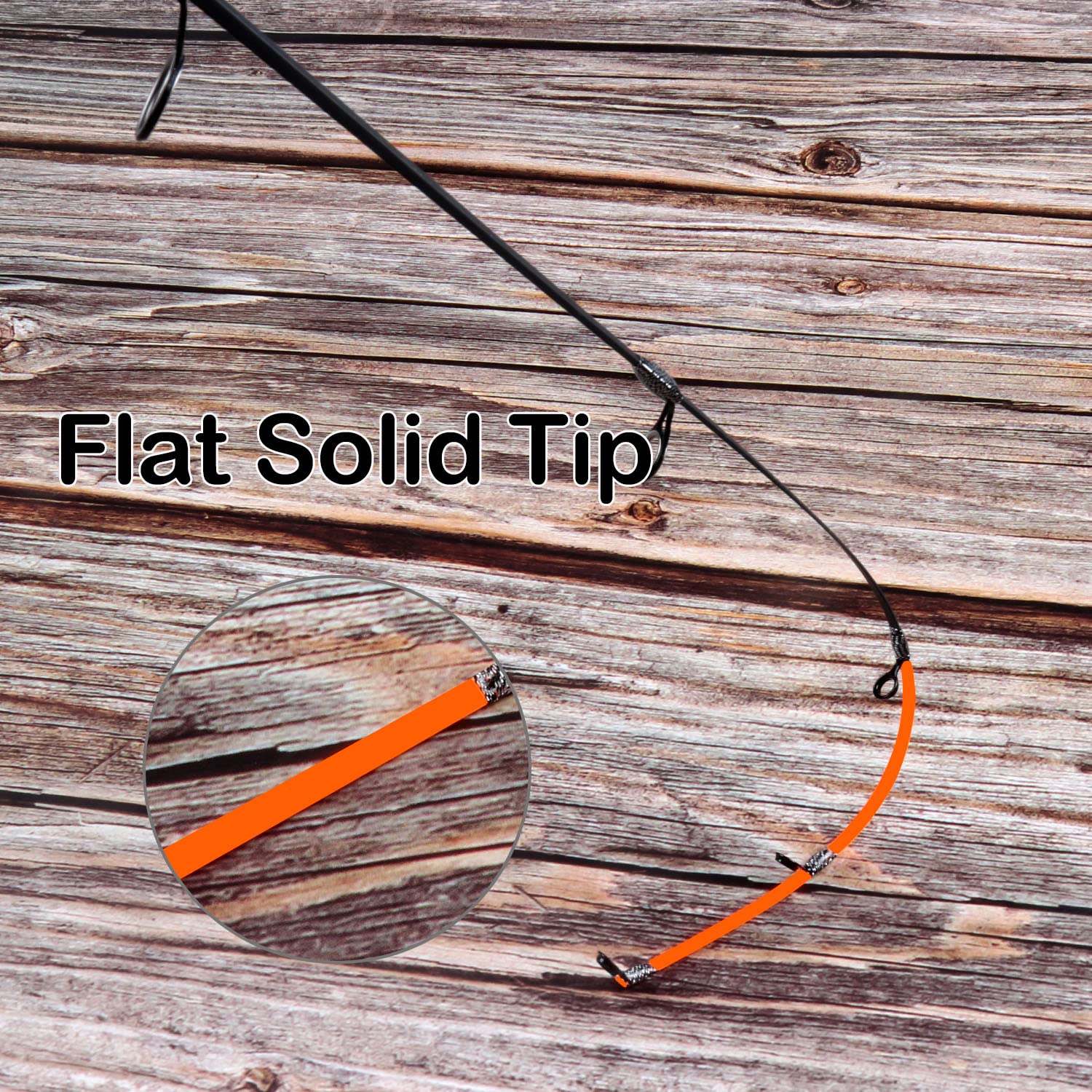 JOHNCOO 19.68in Ultralight Ice Fishing Rod Medium Light Flat Tip Winter Spinning Rod Walleye Perch Panfish