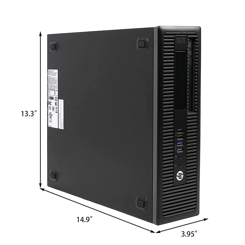 HP Desktop Computer 600 G1 ProDesk Small Form Factor SFF PC, Intel Quad Core i5 up to 3.60GHz,8GB Ram 500GB Hard Drive,WiFi,DVD,DP VGA Port,New Keyboard & Mouse Included, Windows 10 Pro (Renewed)