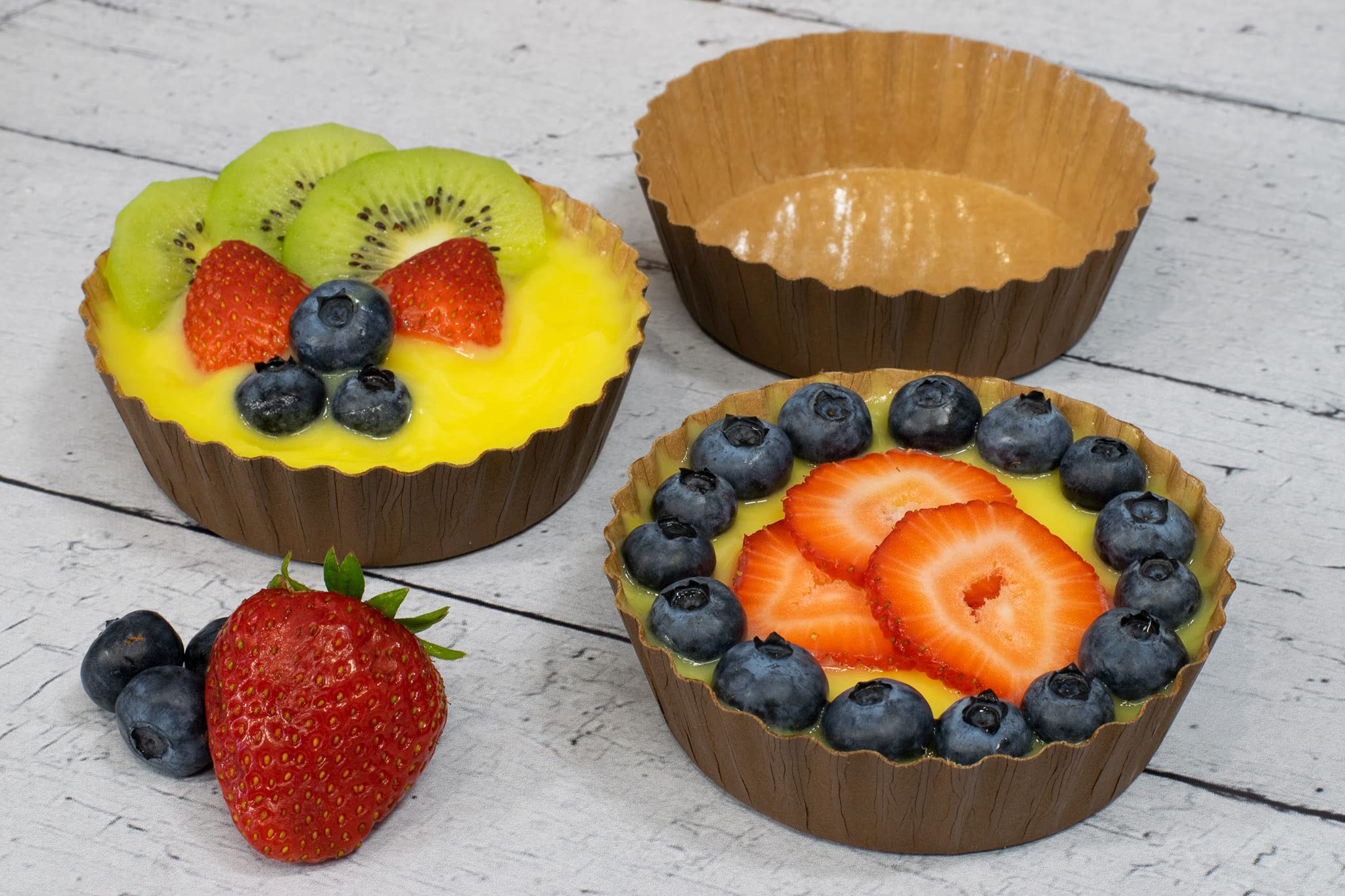 JA Kitchens Ridged Paper Coated Baking Cup - Sturdy for Baking and Serving (150)