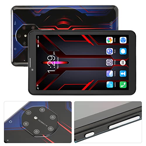 lennis 7 Inch Call Tablet Dazzling Orange Expandable Up to 128GB 4GB 32GB Front 500W Rear 800W HD Tablet 100-240V for Android 10.0 (US Plug)
