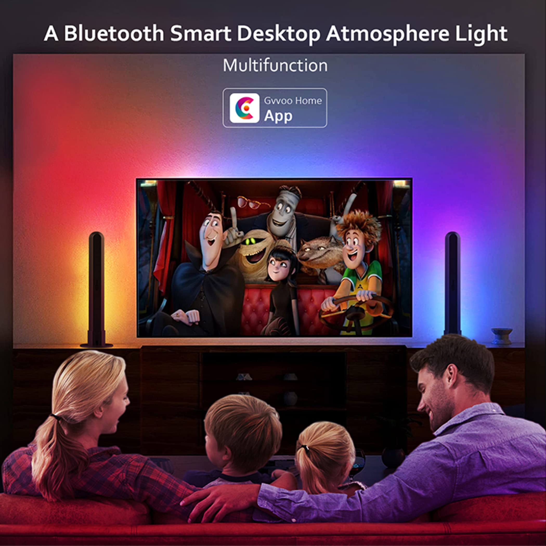 HOUANS Smart LED Light Bar - Ambient Light with Scene Mode and Music Mode, Cool Stuff for Your Room, Gaming, Party, PC, Room Decor