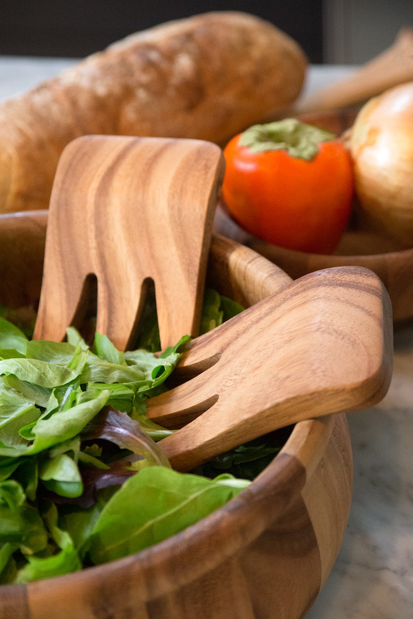 Ironwood Gourmet Kodiak, 1.5 x 3.75 x 6 inches, Bear Claw Salad Server Set