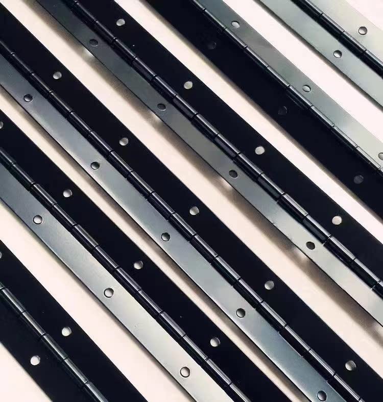 HyPROM Piano Hinge Black Heavy Duty Continuous & Piano Hinges,4PCS 12Inch Stainless Steel Piano Hinges Folding Door Butt Hinge,0.04" Thickness 1.2”Open Width for Boats Cabinets Storage Box with Screws