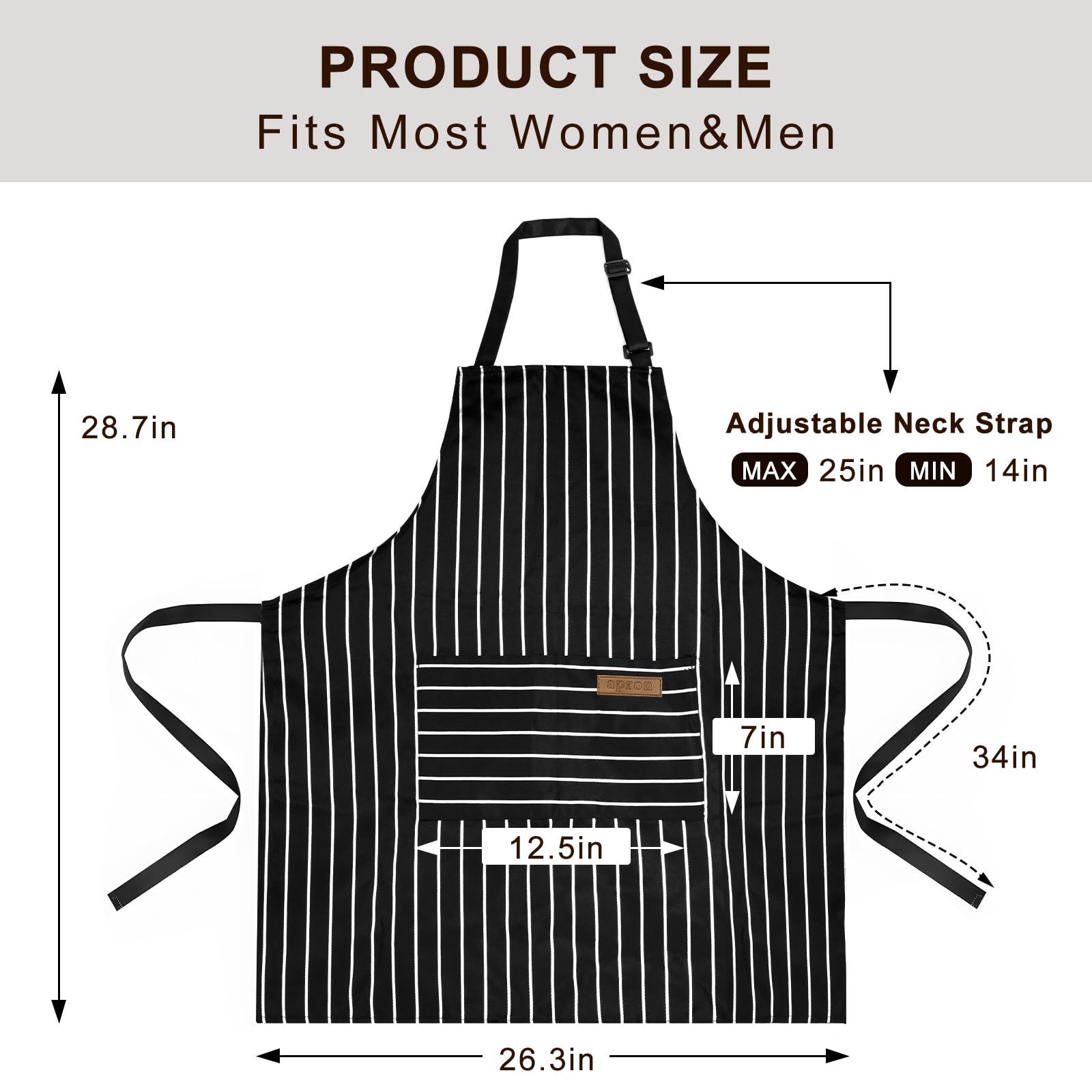 PAGWS 2 Pack Apron, Aprons for women with pockets, Cooking aprons for women, Kitchen aprons, Aprons for cooking