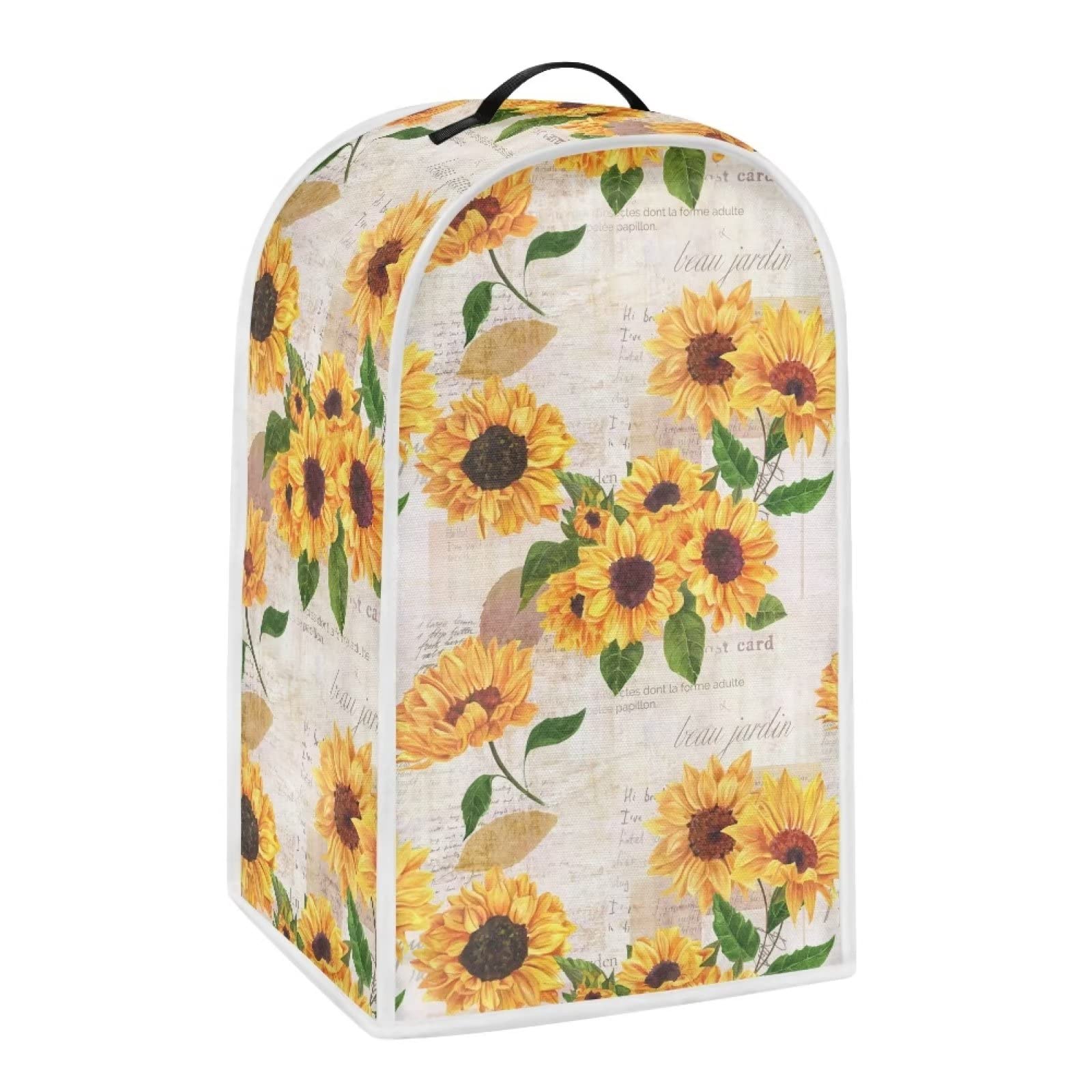 HUISEFOR Sunflower Post Design Blender Covers Kitchen Appliance Dustproof Cover with Handle, Washable Kitchen Universal Food Processor Juicer Coffee Maker Cover