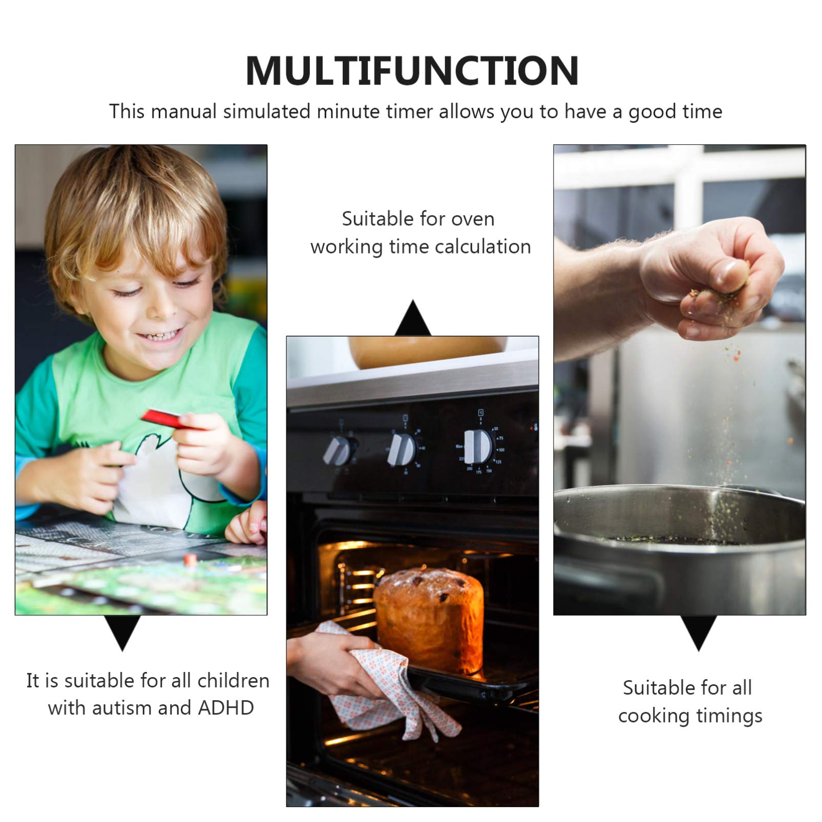 HANABASS 60 Minutes Kitchen Timer Pot Kitchen Timer Mechanical Kitchen Timer Cooking Pot Kitchen Timer Rotating Kitchen Timer Metal Mechanical Rotating Kitchen Timer Reminder