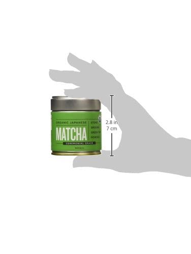 Jade Leaf Matcha Organic Green Tea Powder, Ceremonial Grade, Teahouse Edition Premium First Harvest - Authentically Japanese (1.06 Ounce Tin)