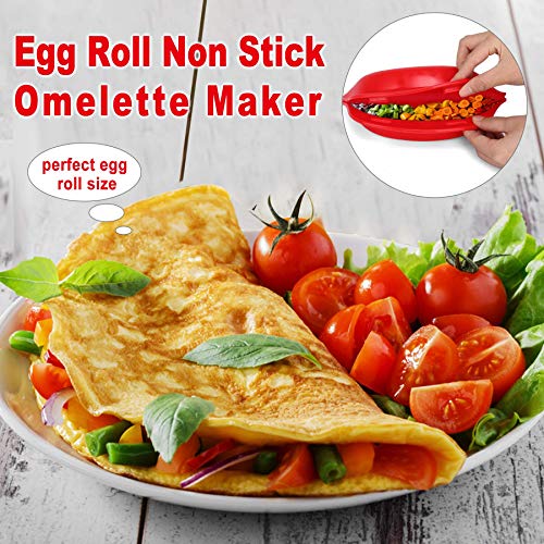 JISON21 Silicone Omelette Maker Oven Non Stick Microwave Egg Cooker to Make Egg Roll Egg Pancake Molds Quick Egg Maker for Egg Mcmuffins