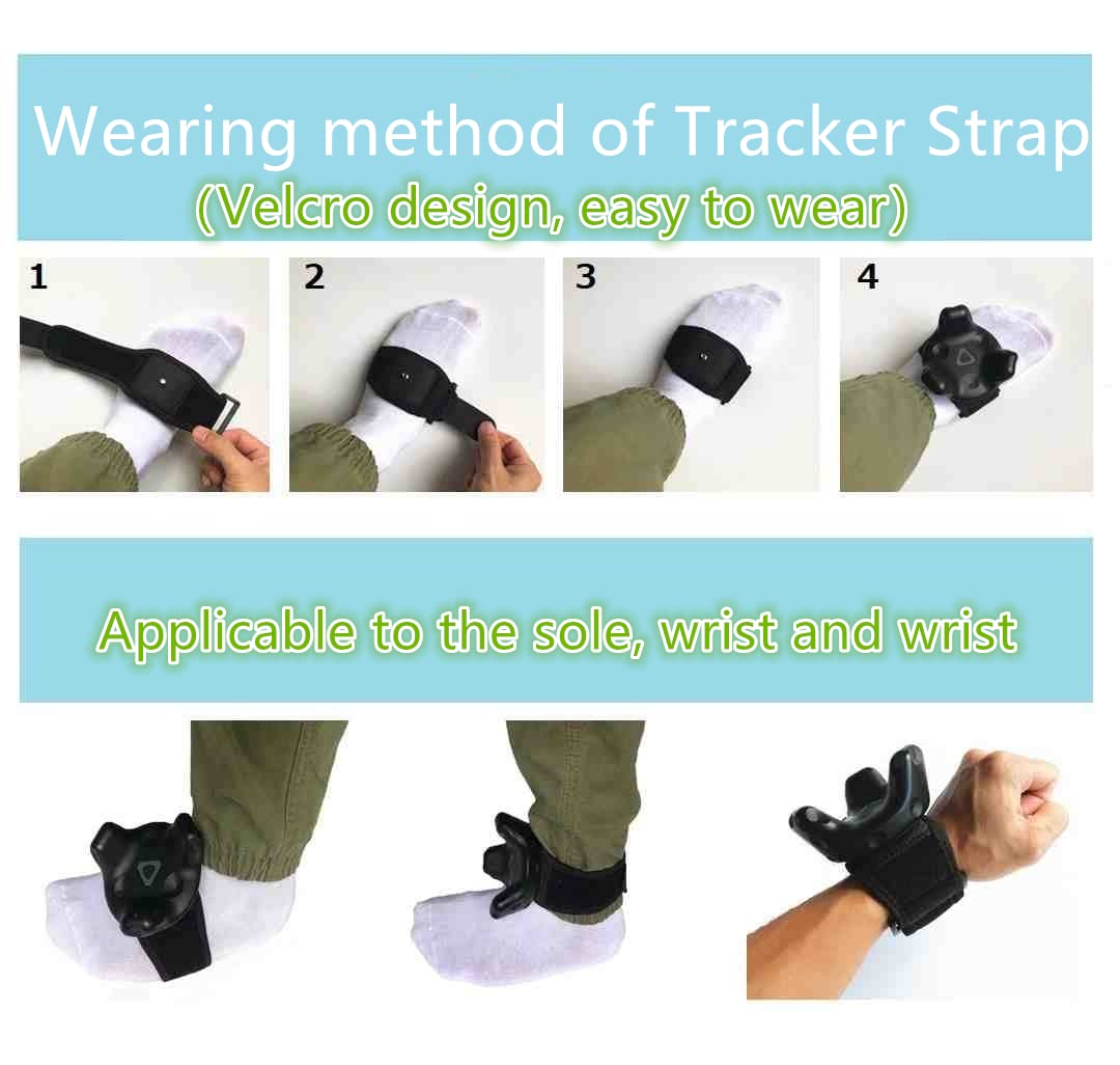 JADERY vive tracker straps and belt 3 in 1 vr full body tracking tundra tracker straps (3 in 1, Black)