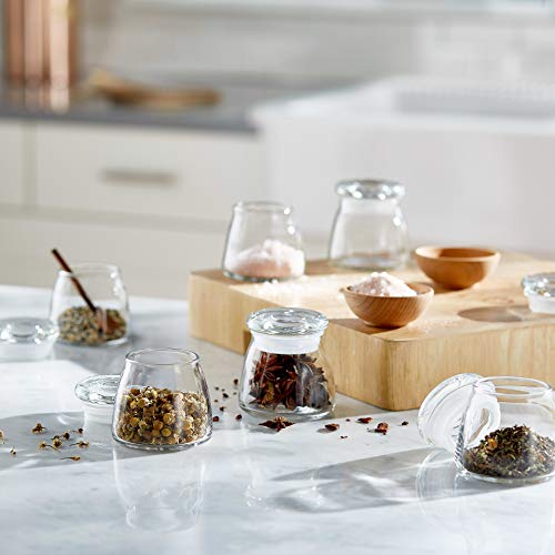 Libbey Vibe Mini Glass Jars with Lids, 4.5-ounce, Set of 12