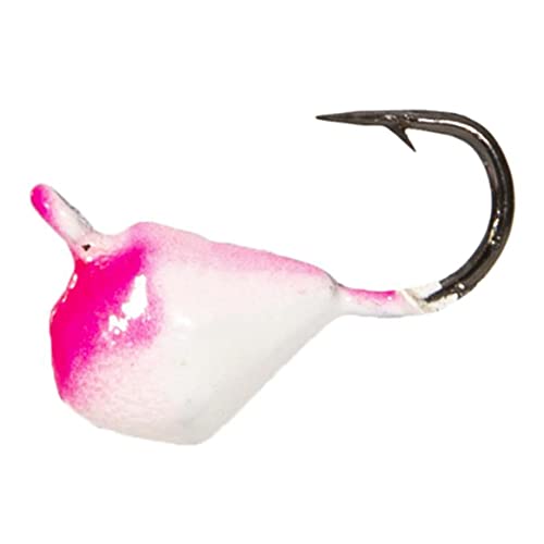KANTANZE Ice Fishing Jigs Fishing Lures with Tackle Box for Walleye Perch 10PCS Pink.