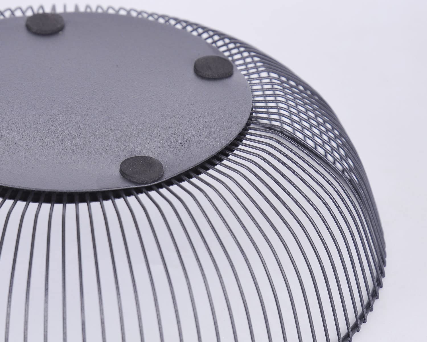 IBWell Wire Fruit Basket Fruit Bowl Kitchen Fruit Basket Stand Fruit Bowls for the Counters Metal Fruit Bowl-11 * 3"(D*H)(Exposure Black)