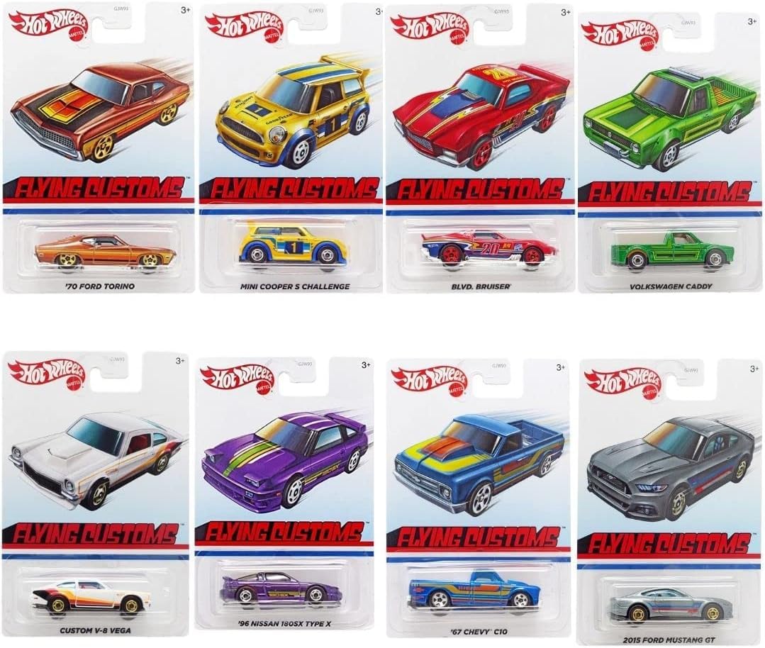 Hot Wheels Exclusive Flying Customs Series Complete Set of 8 Diecast Vehicles