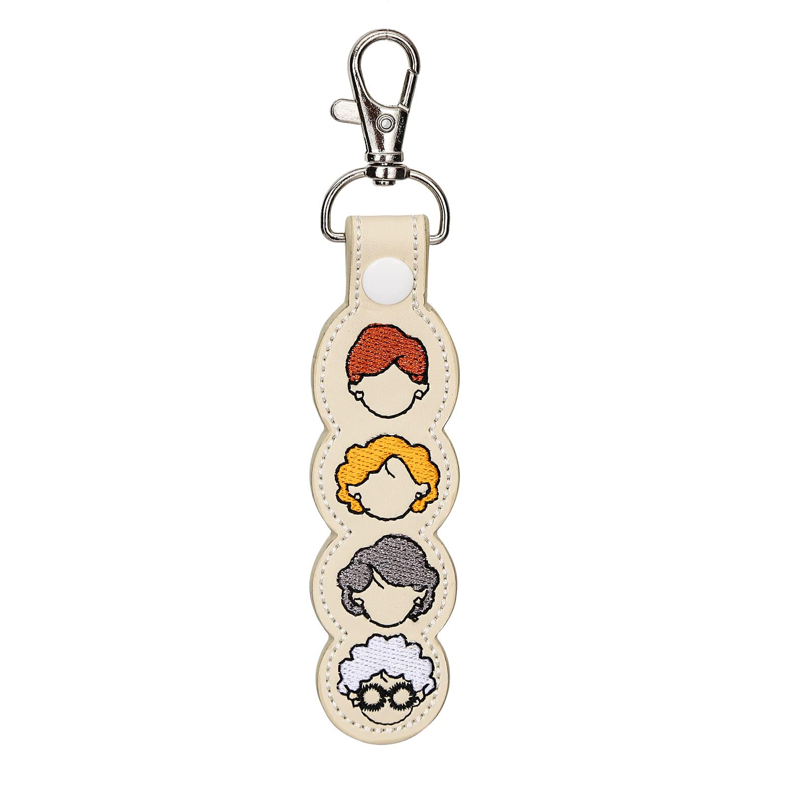 HappyDaddy Leather Keychain, Womens Keychain,Keychain Best Gift for Great Birthday or Christmas Gift(Golden Girls)