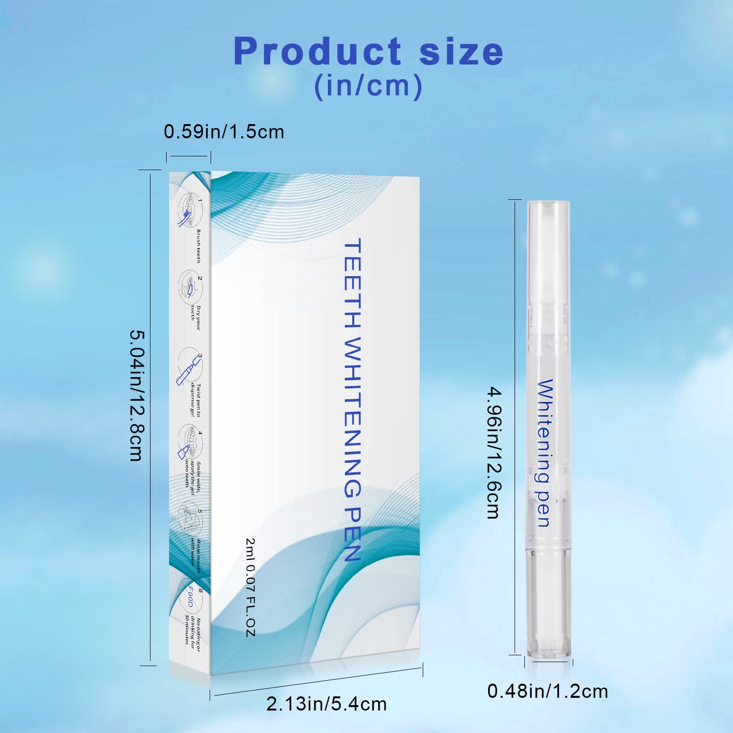 Kingheroes Teeth Whitening Pen(4 Pcs), 30+ Uses, Effective, Painless, No Sensitivity, Travel-Friendly, Easy to Use, Beautiful White Smile, Natural Mint Flavor