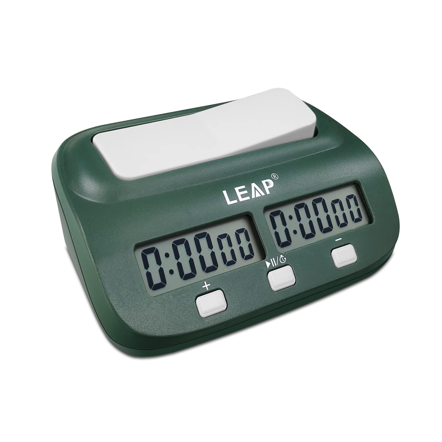 LEAP Digital Chess Clock Timer with Bonus and Delayed Time Features Chess Timer for Chess Game I-GO and Chinese Chess (Blackish Green)