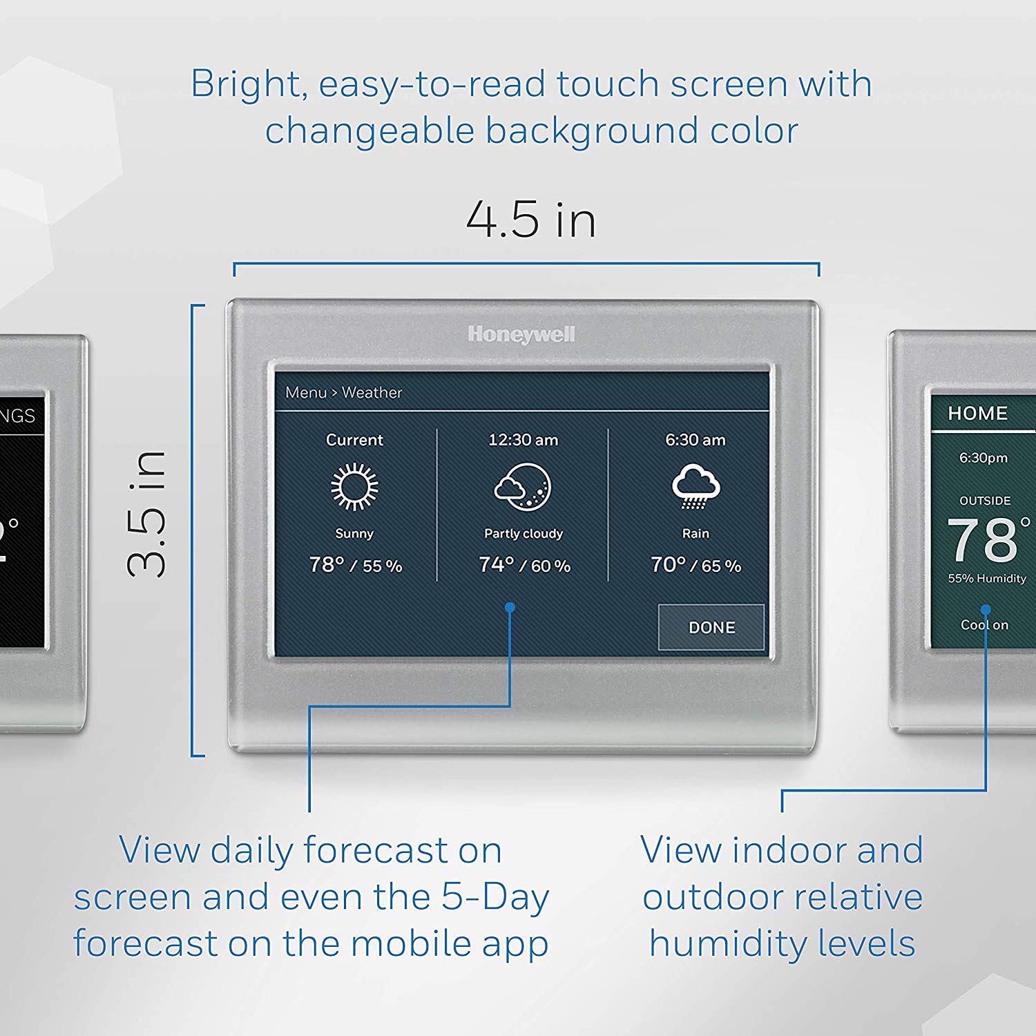 Honeywell Home RTH9585WF1004-RB Wi-Fi Smart Color Thermostat, 7 Day Programmable, Touch Screen, Energy Star, Alexa Ready (Renewed)
