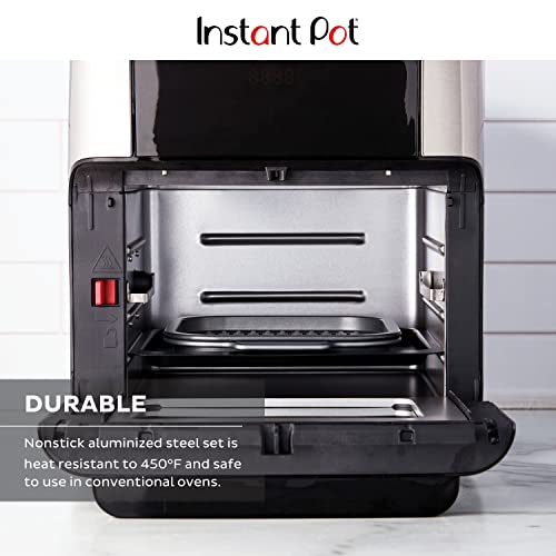 Instant Vortex Official Nonstick Grill Pan, 2-Piece, Gray