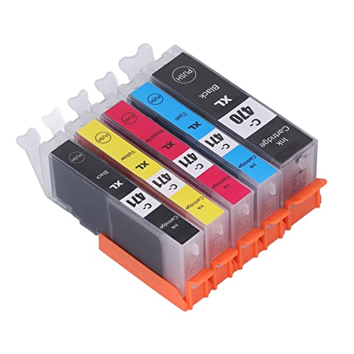 Hilitand Ink Cartridge Large Capacity Ink Cartridge Printing Accessory Part for Printing Photos, Test Papers, Documents (BK BK C M Y 5 Colors)