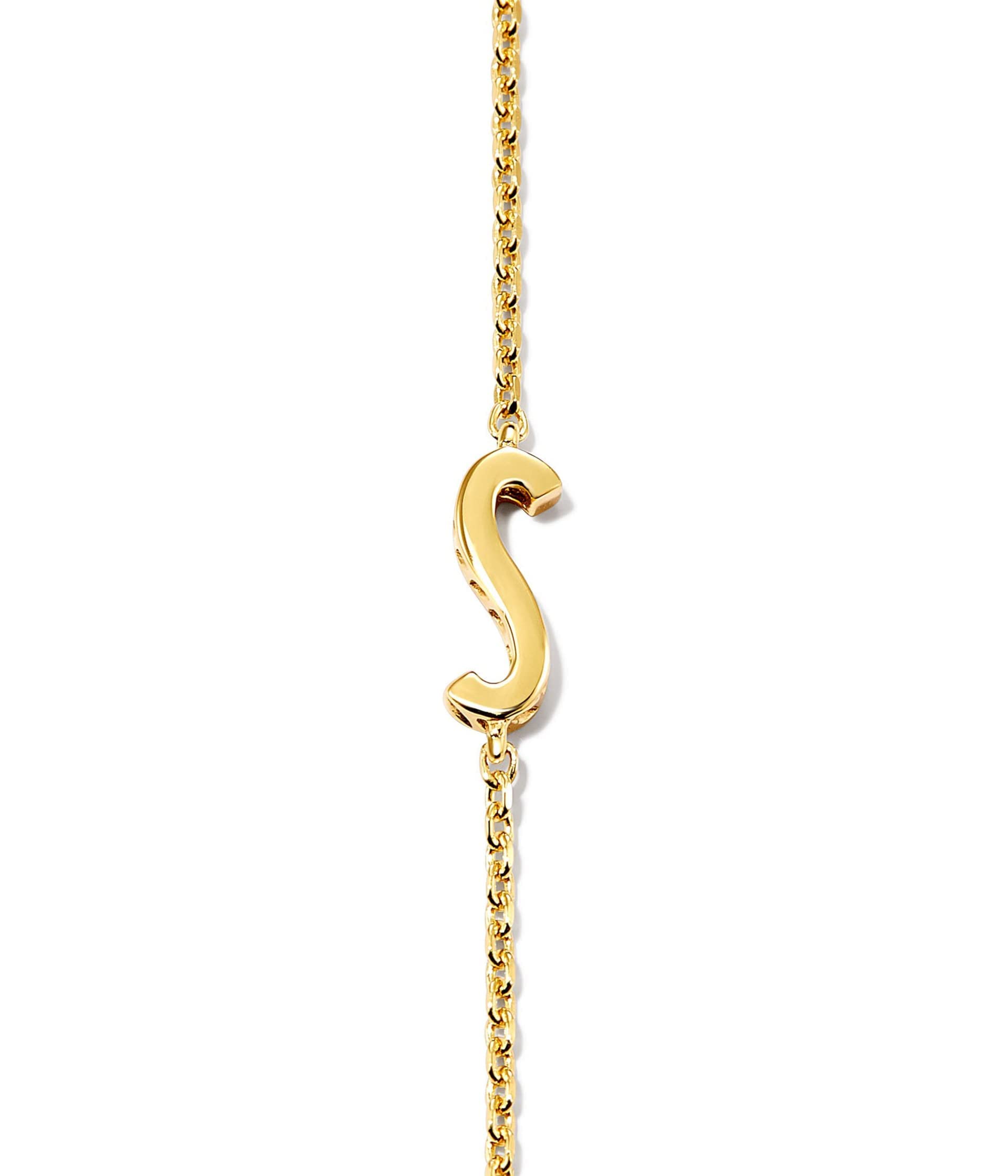 Kendra Scott Letter Inline Initial Necklace 18k Gold Vermeil S One Size