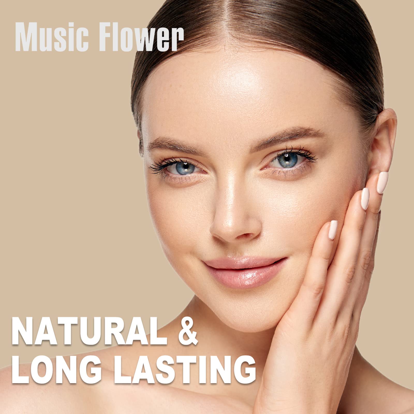 Music Flower Radiance Velvet Foundation, Lightweight Concealer Cream Matte Finish, Natural Long Lasting Full Coverage Make Up Look, 1.55 Fl Oz (44g) (Wheat)
