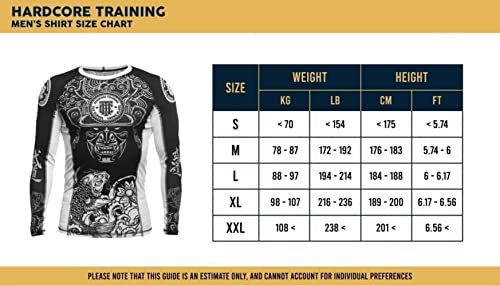 Hardcore Training Camo 2.0 Rash Guard Short Sleeve Men's Compression Long Sleeve MMA No-Gi Tight BJJ Grappling Base Layer Fitness XL