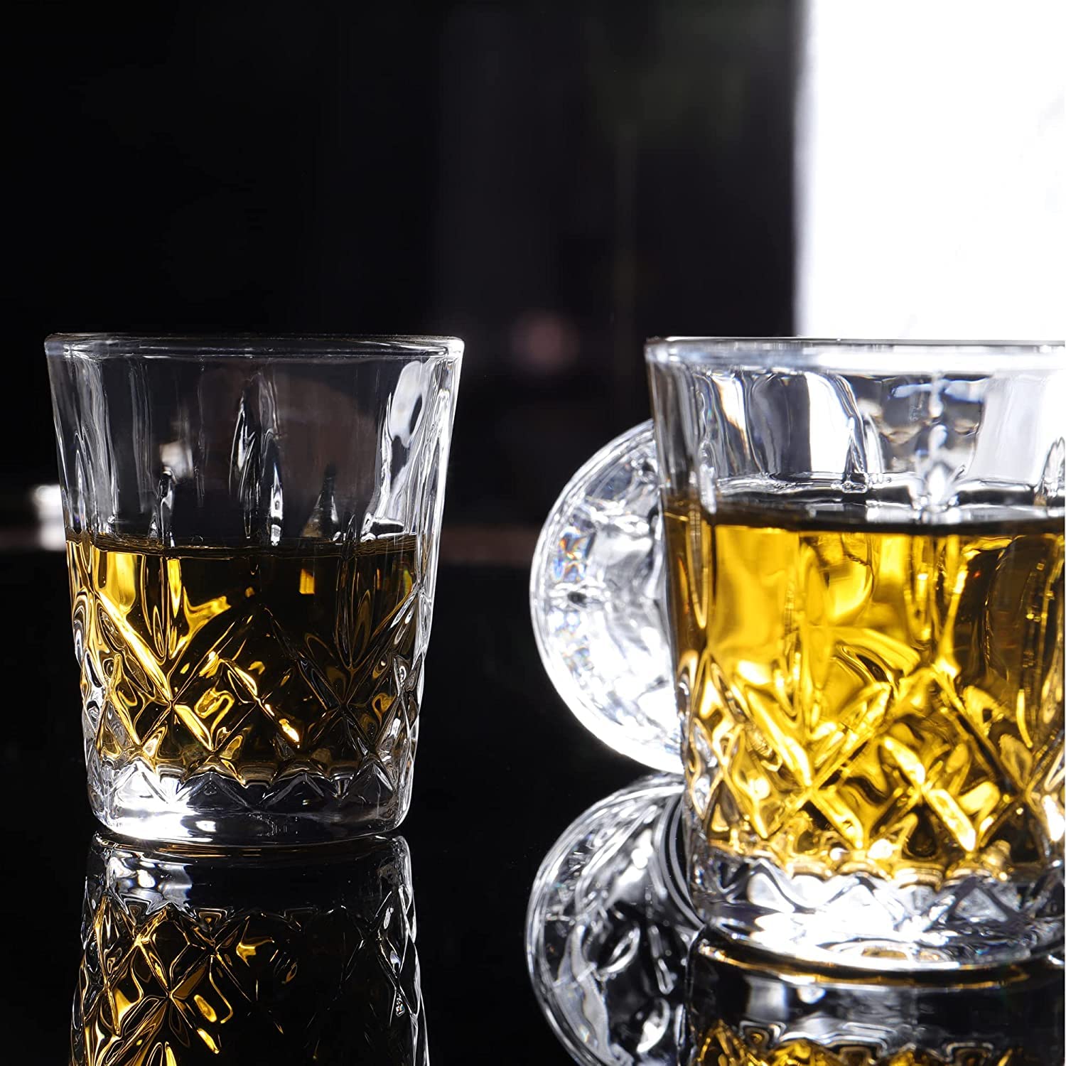 JAIEF 1.7 OZ Tequila Shot Glasses Heavy Base Shot Glass, Crystal Cordial Glasses (Set of 8)