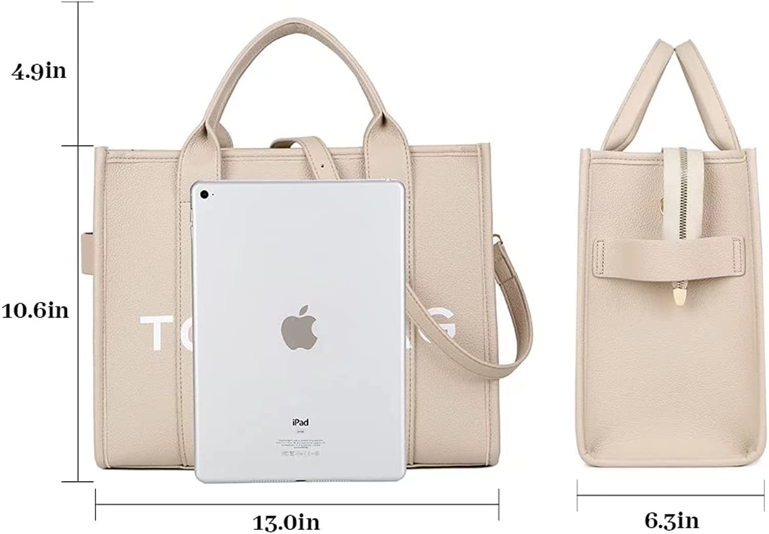 JBB Tote Bags for Women Oversized PU Leather Crossbody Bags Top-Handle Shoulder Tote Bags