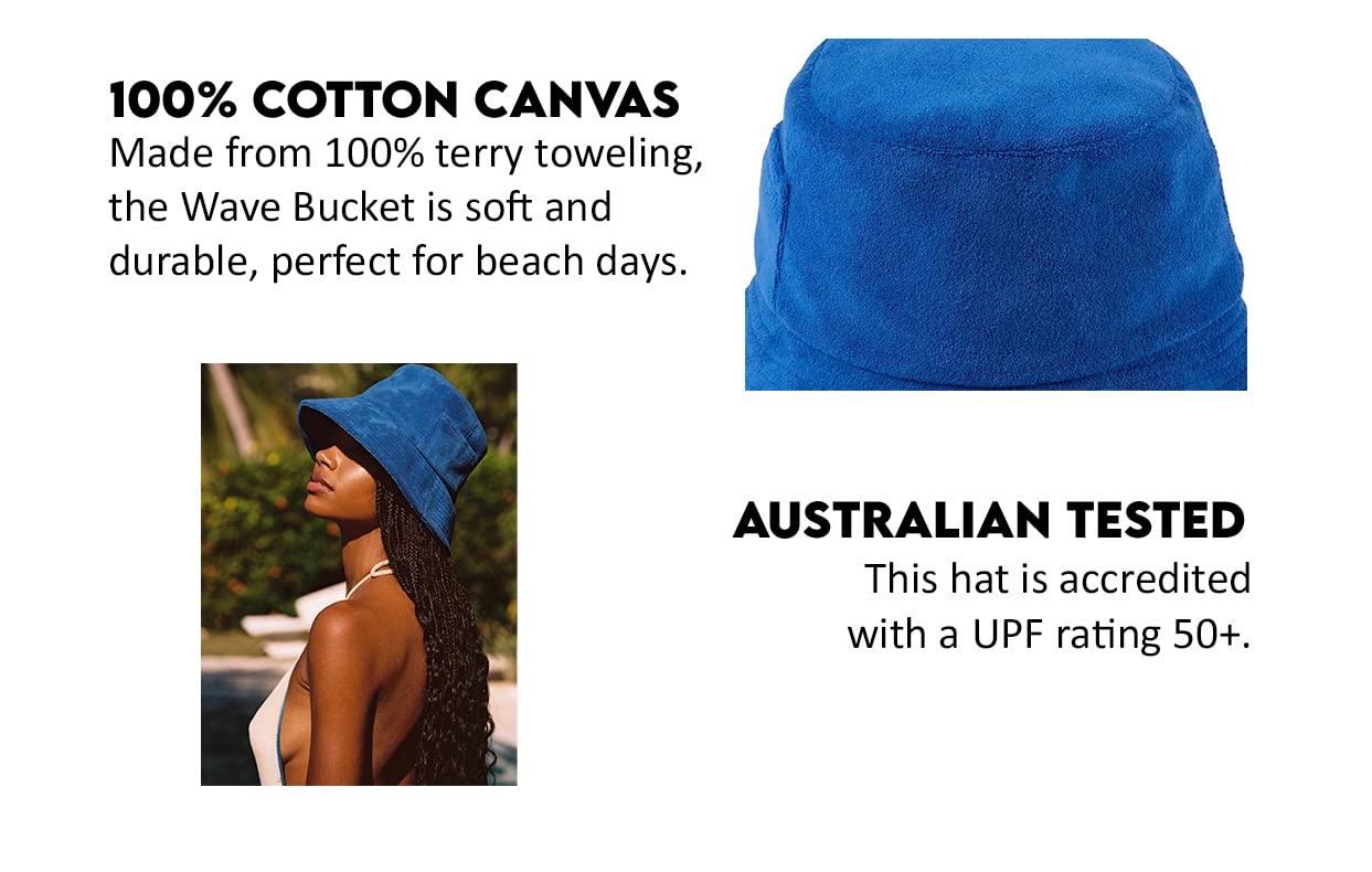 Lack of Color Women's Wave Solid Color Terrycloth Bucket Hat (Lavender Terry, Medium/Large)